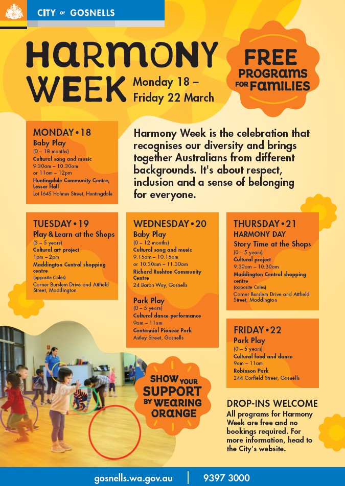 City of Gosnells Harmony Week Program City of Gosnells Harmony Week Program